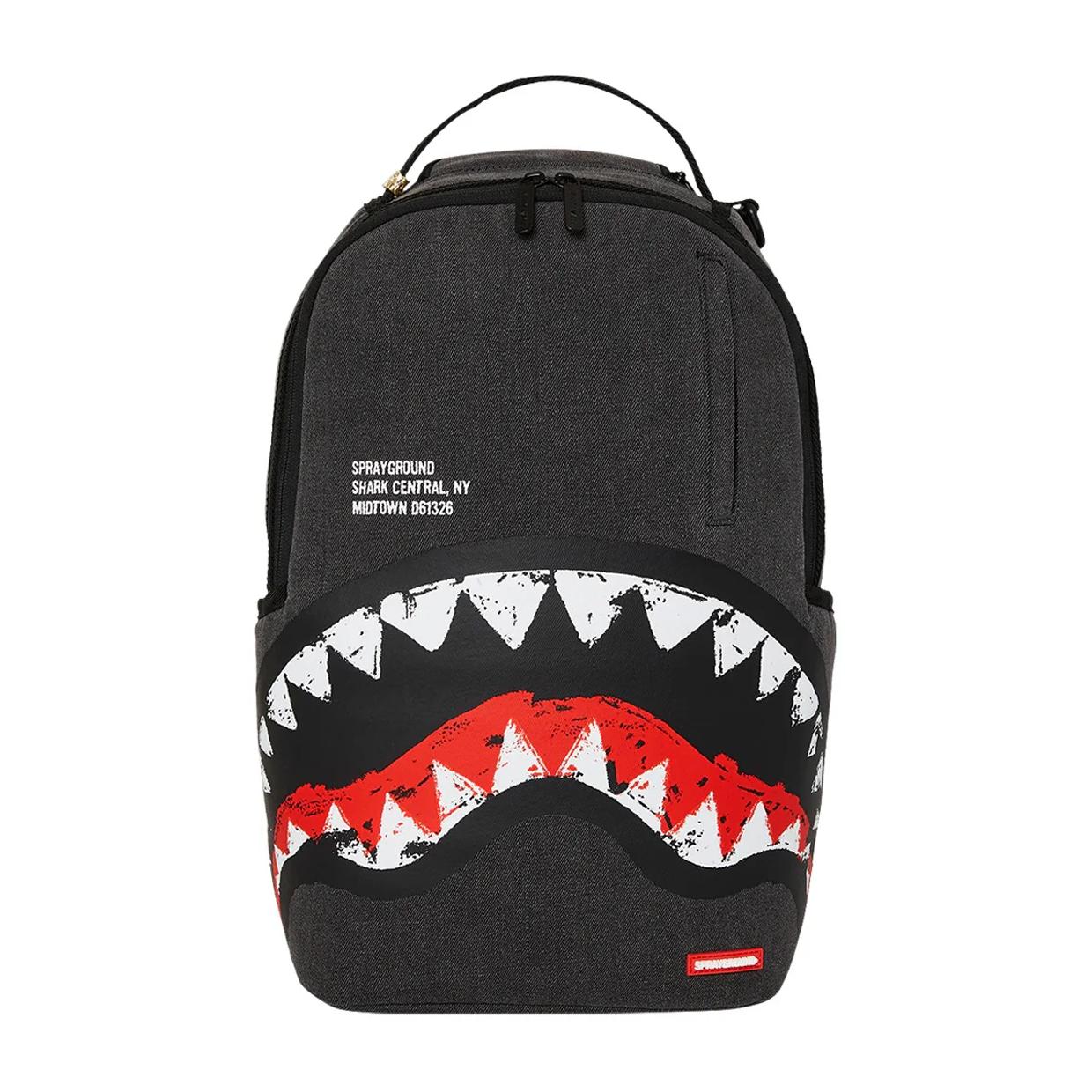 Zaino Sprayground Shark Central Denim Venom Nero – Brubaker Store