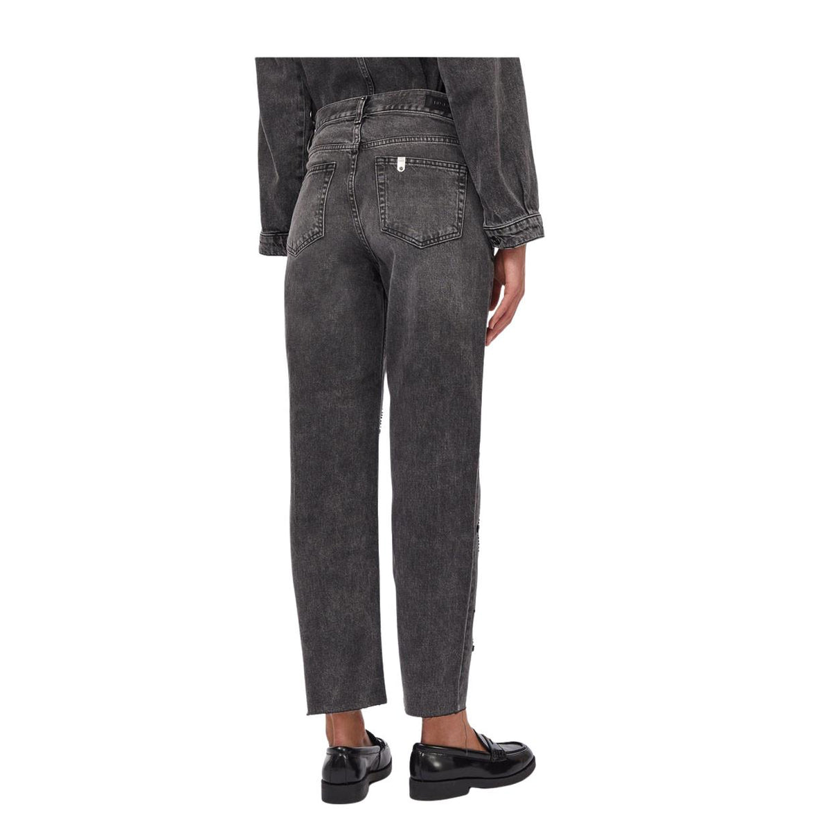 Jeans Donna LIU-JO Straight I W. Pietre Grigio su Brubaker Store