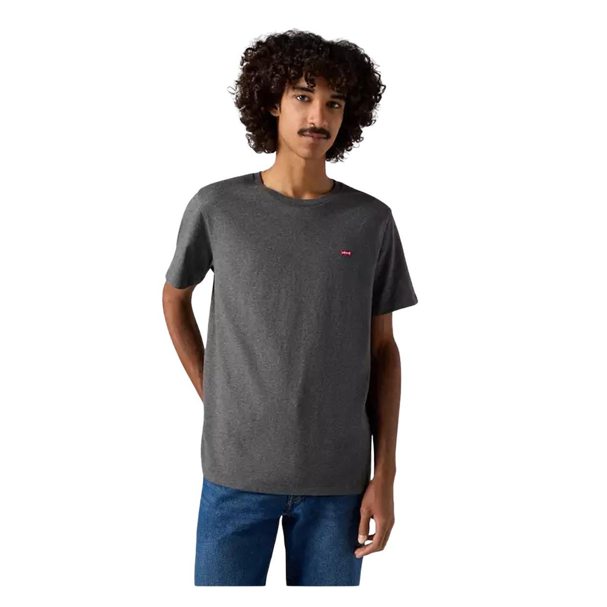 T-Shirt Uomo LEVI'S SS Original HM Tee Grigio Scuro su Brubaker Store