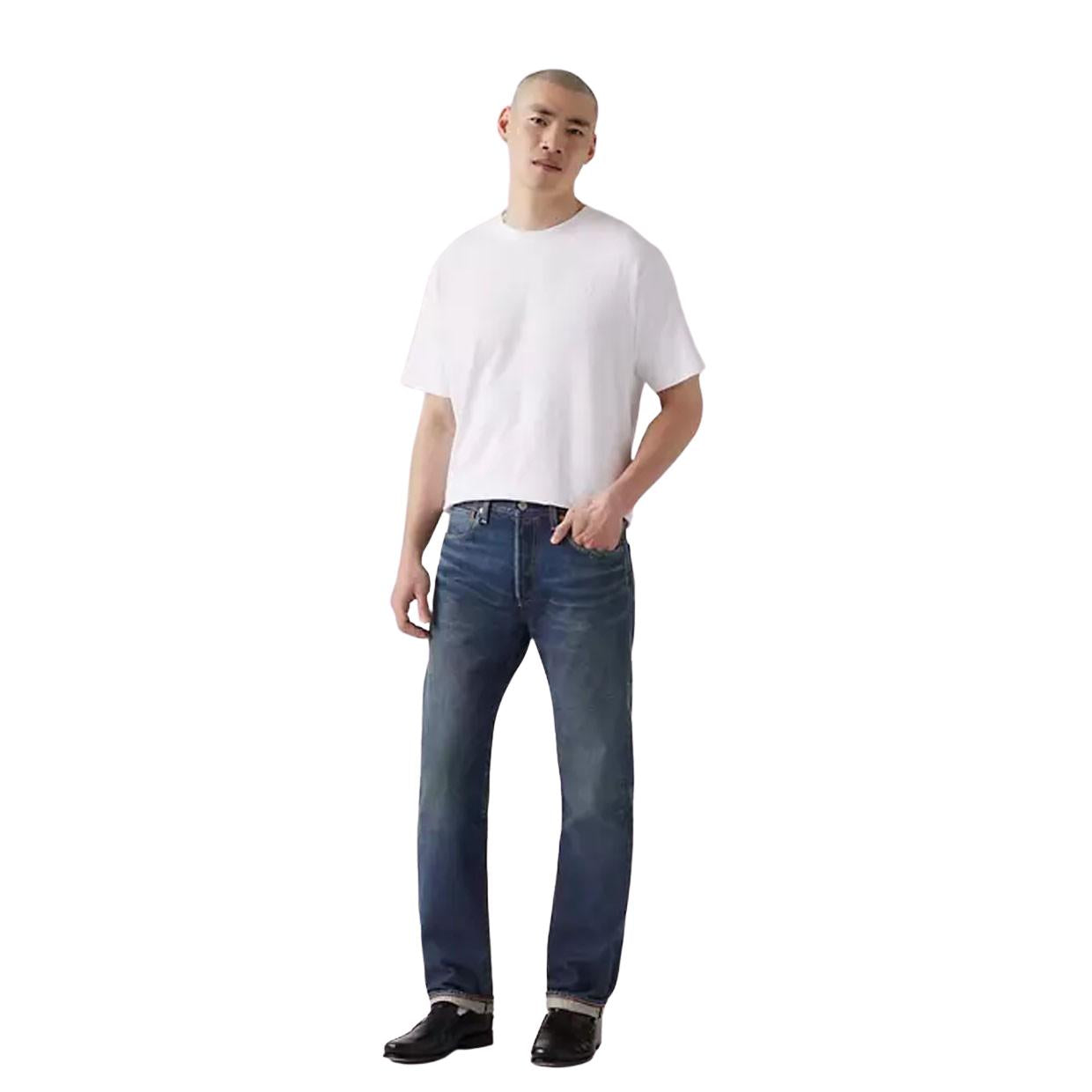 Jeans Uomo LEVI'S 501 Original 14Oz Denim Scuro su Brubaker Store
