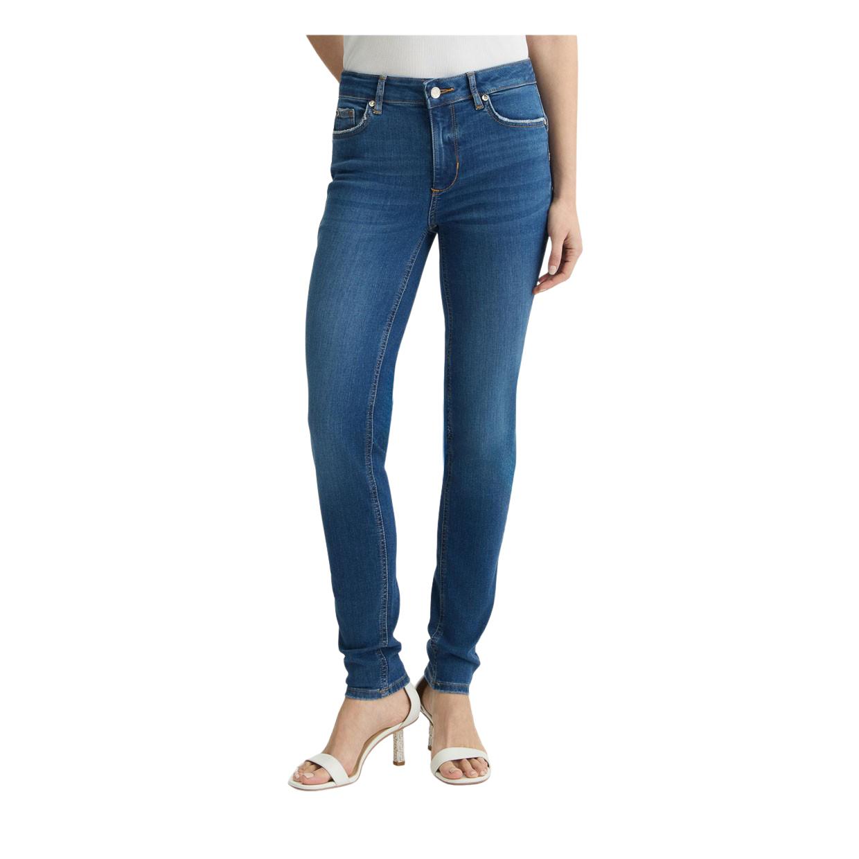 Jeans Donna LIU-JO Divine Vita Alta Skinny Medio Chiaro su Brubaker ...