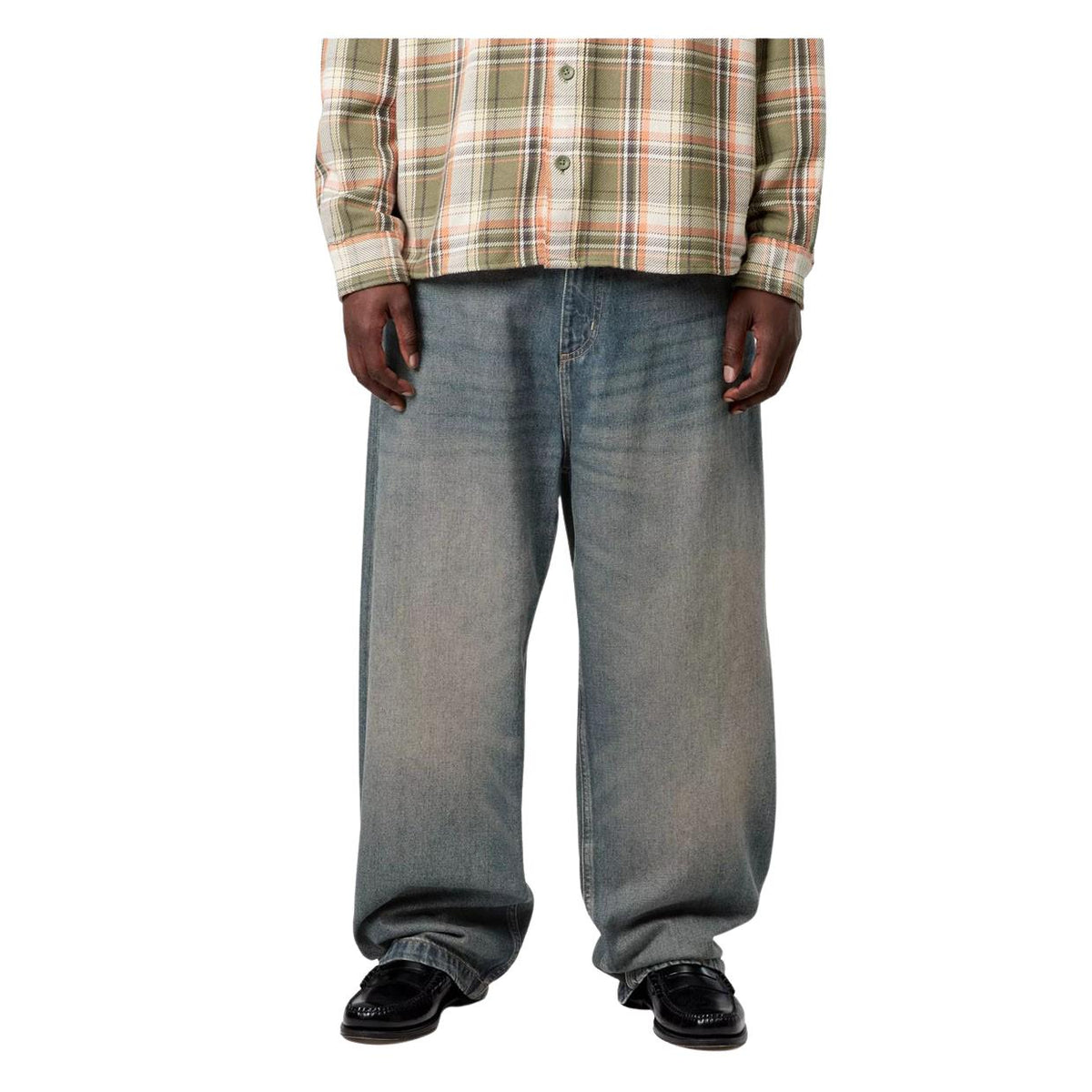 Jeans Uomo Carhartt Wip Brandon Pant Smith Blu Lavato su Brubaker ...