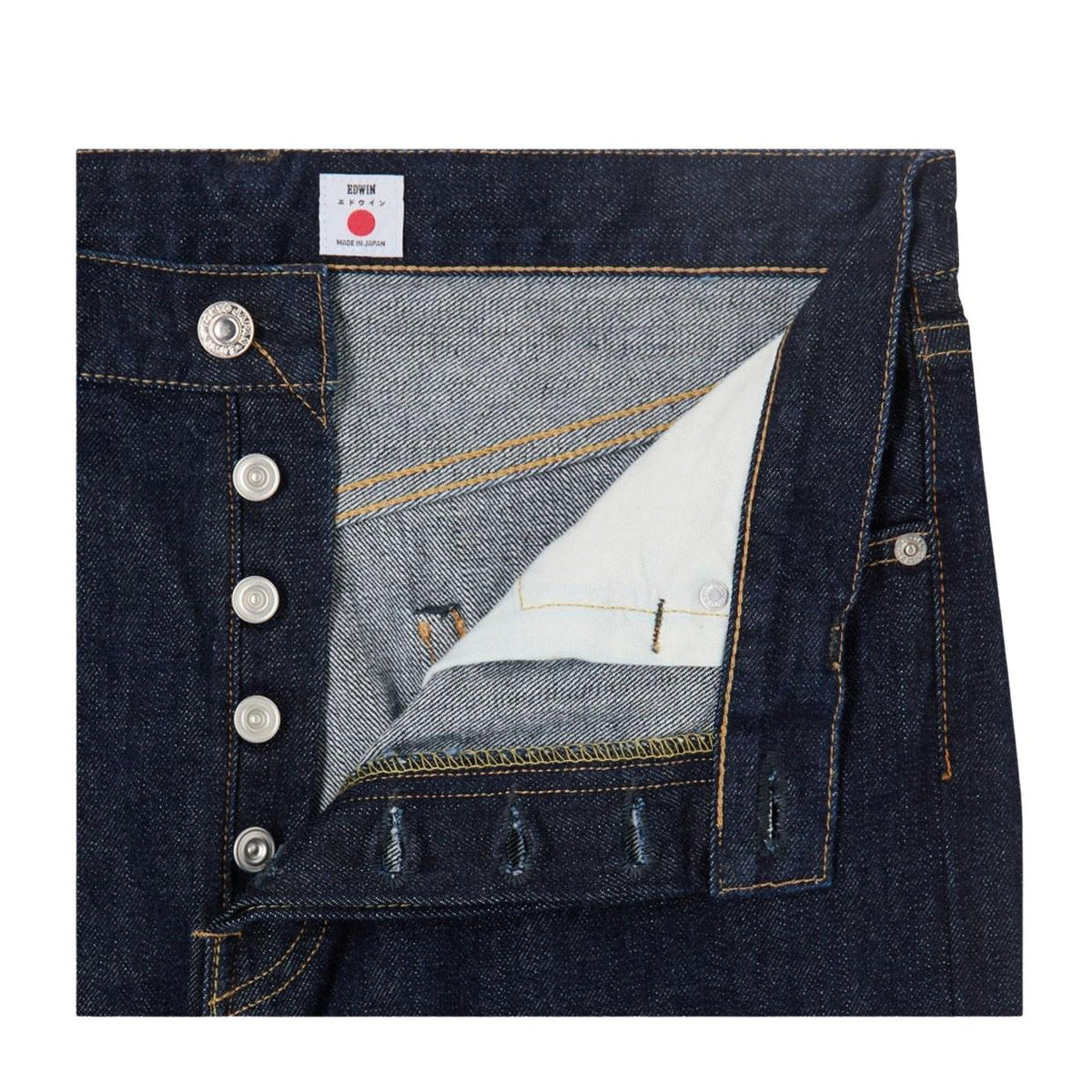 Jeans Uomo Edwin Regular Straight Kurabo 14oz Blu Medio su Brubaker ...