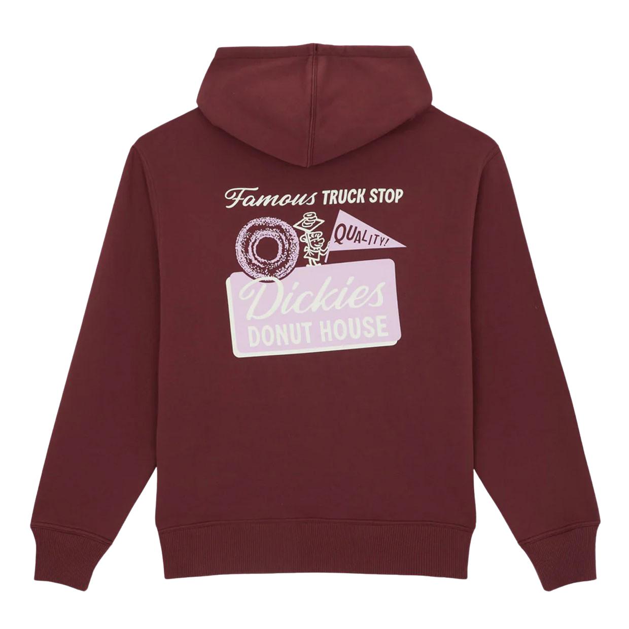 Felpa Uomo Dickies Donut House HD Bordeaux su Brubaker Store