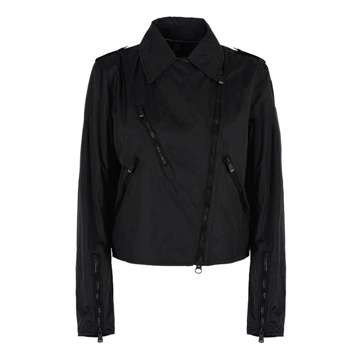 Giubbino Donna Blauer Chiodo Zamora Nero su Brubaker Store